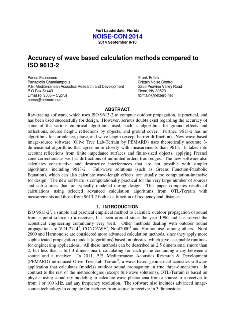 Accuracy of Wave Based Calculation Metho | PDF | Diffraction | Waves