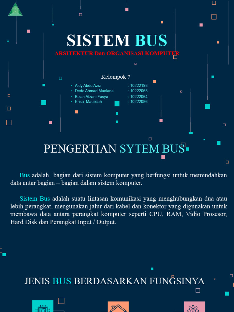 Sistem Bus Arsitektur Dan Organisasi Komputer Kelompok 7 | PDF