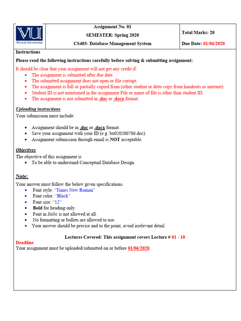 Spring-2020 cs403 1 Sol | PDF | Databases | Pharmacy Spring-2020 cs403 1 Sol | PDF | Databases | Pharmacy