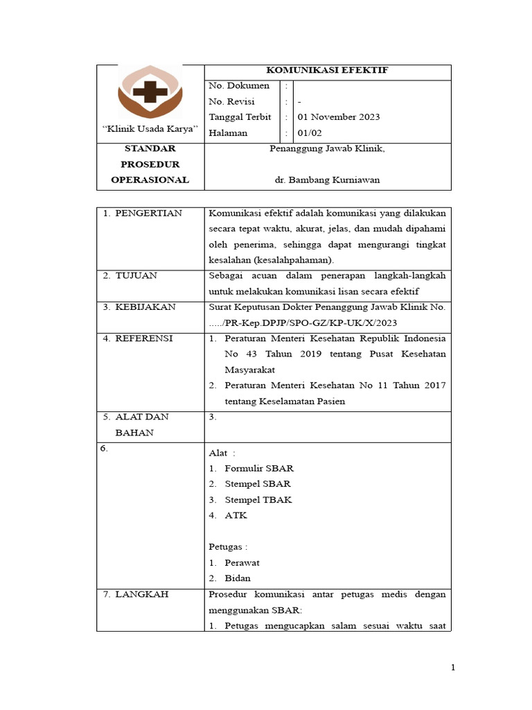 FORMAT SPO YANG BENAR - New | PDF | Kesehatan Holistik