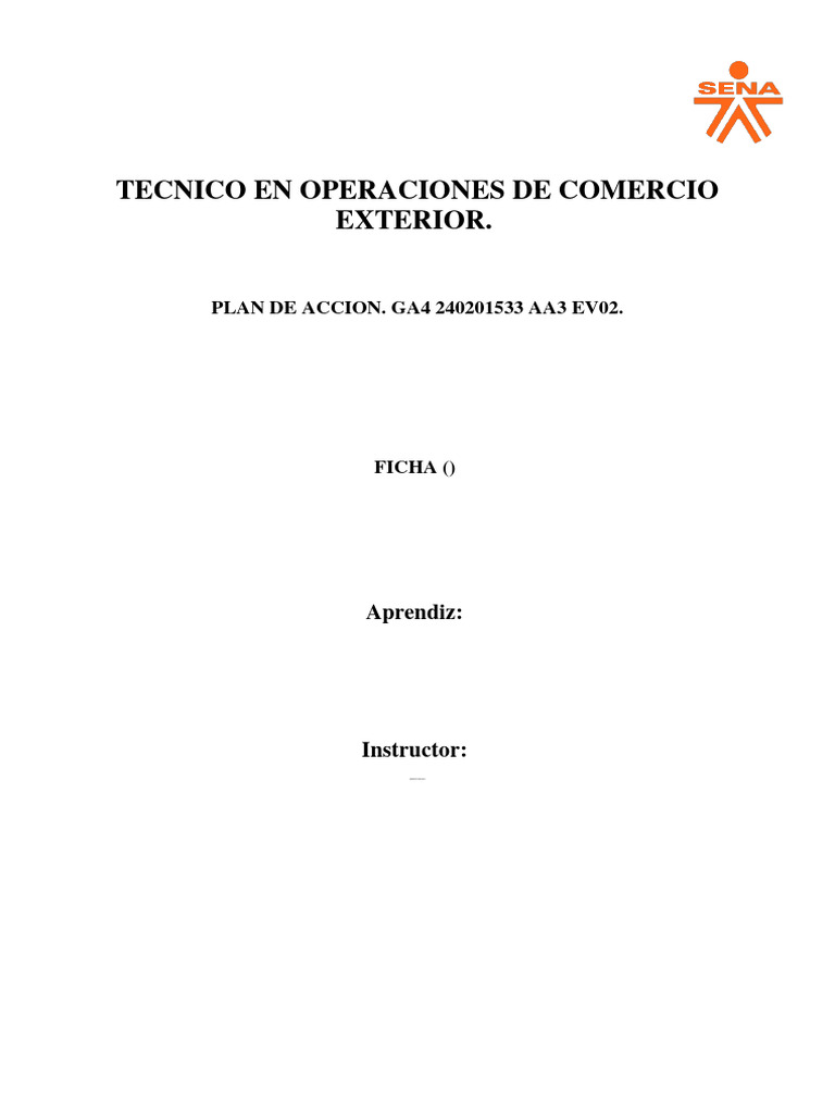 Plan de Accion. Ga4 - 240201533 Aa3 Ev02 | PDF | Presupuesto | Ahorro
