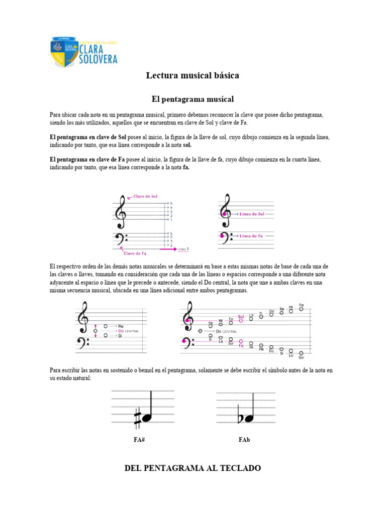 Lectura básica musical | PDF