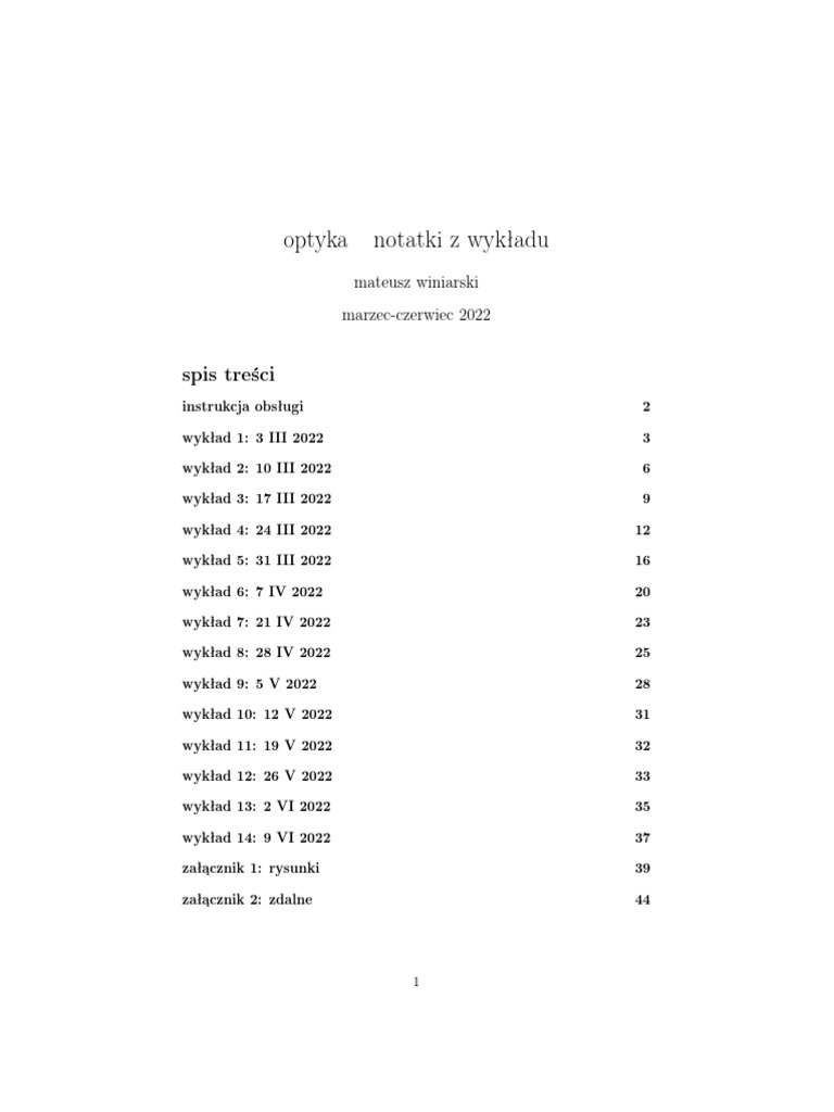 Optyka | PDF