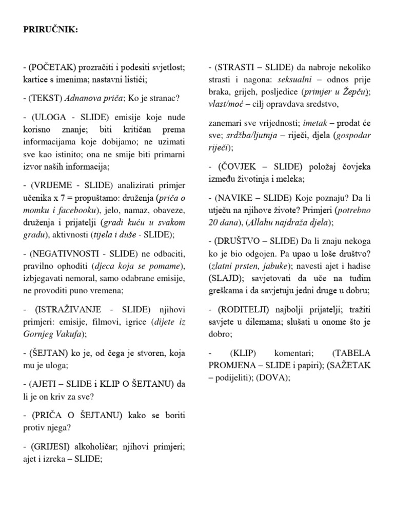 Moj Priručnik | PDF