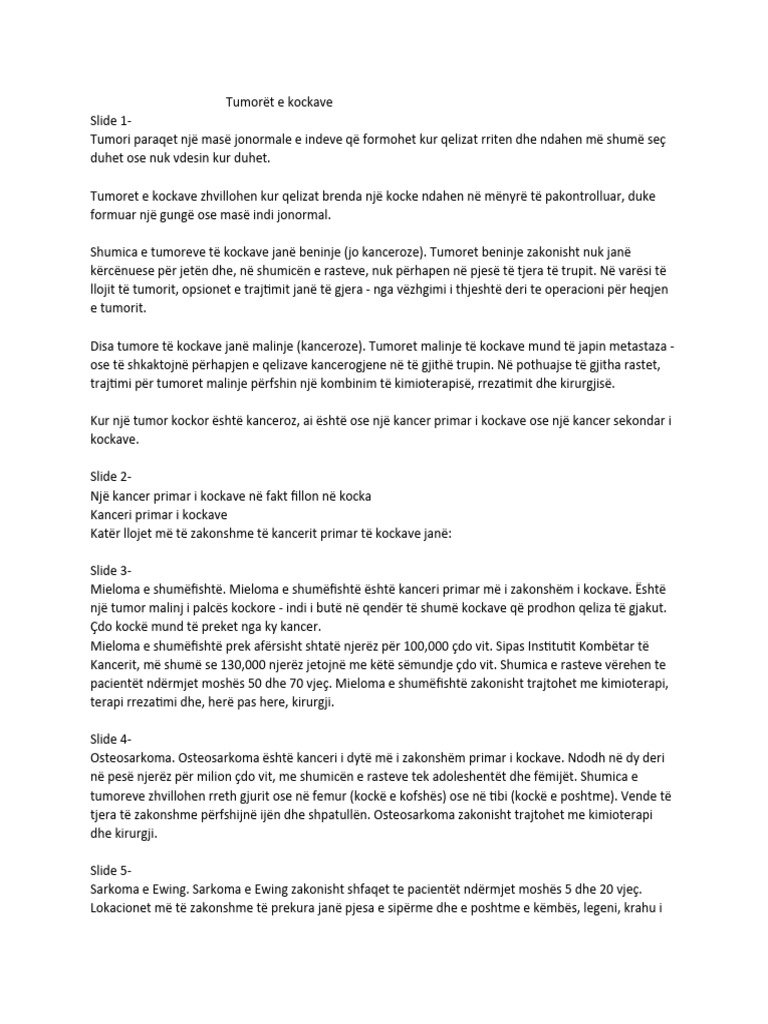 Tumorët e Kockave | PDF