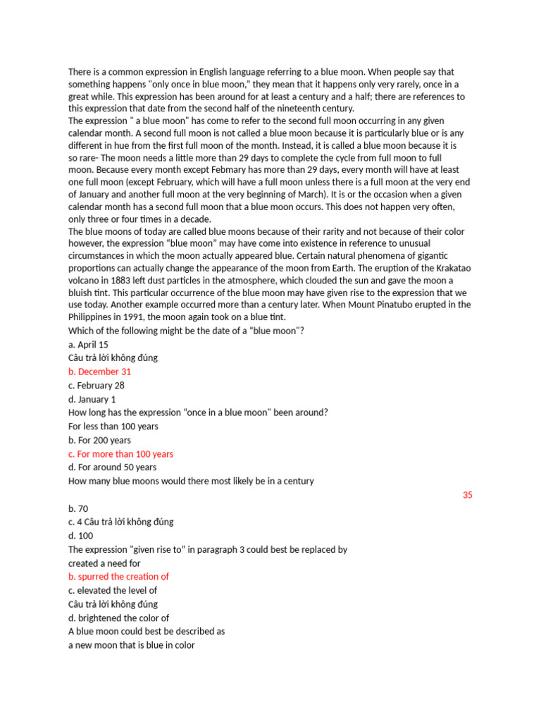 (123doc) Trac Nghiem Doc Tieng Anh 6 En40 | PDF | Honey Bee | Essays