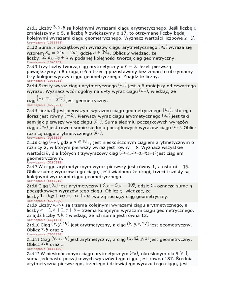 Ciągi Mieszane | PDF