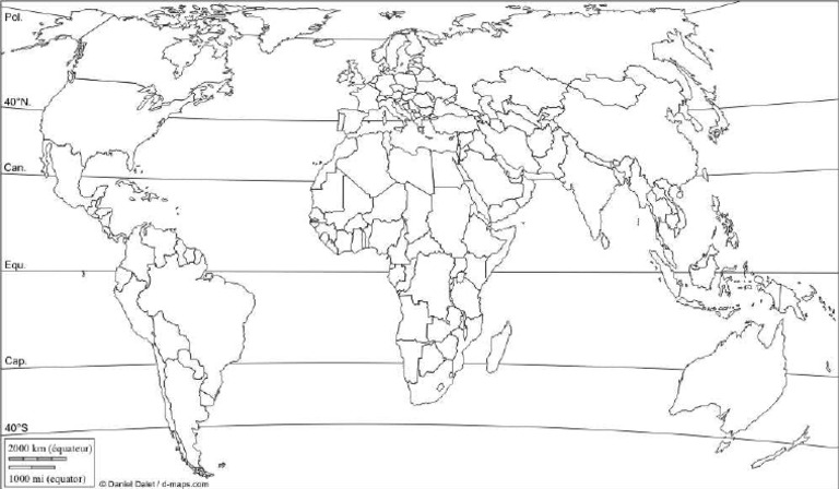 Mapa Mudo Del Mundo | PDF