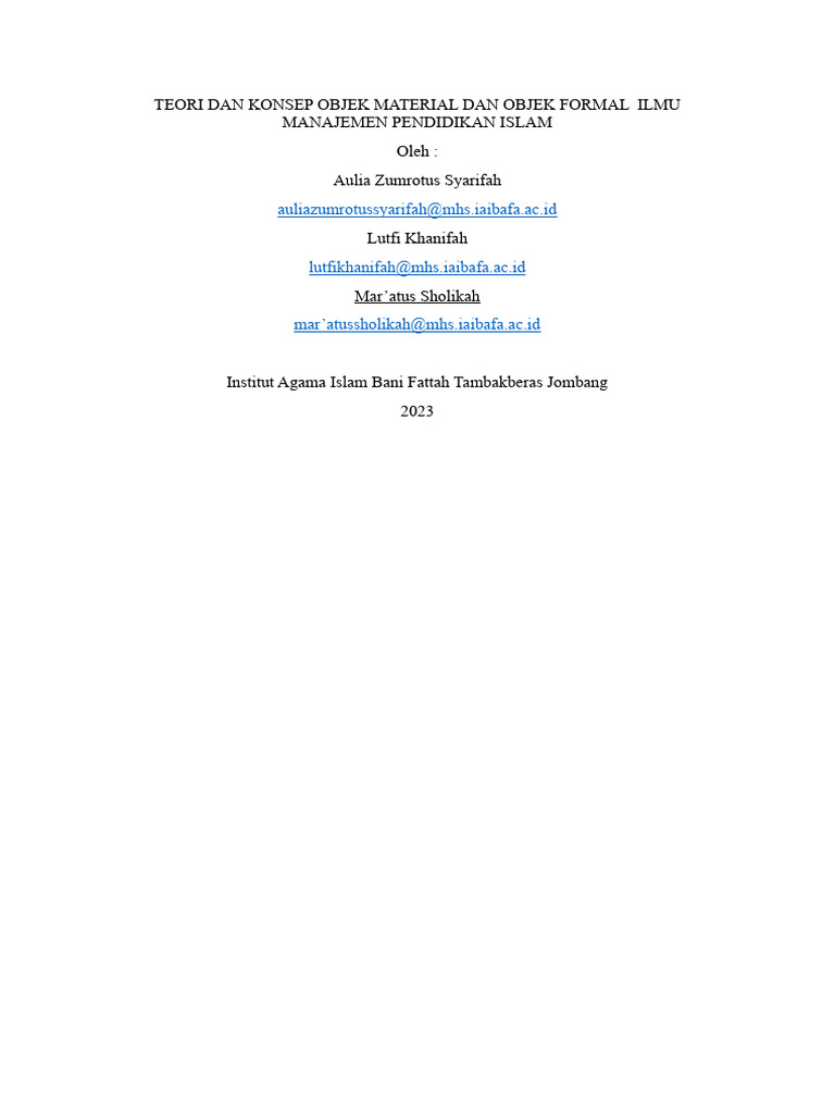 k.3TEORI DAN KONSEP OBJEK MATERIAL DAN OBJEK FORMAL ILMU MANAJEMEN ...