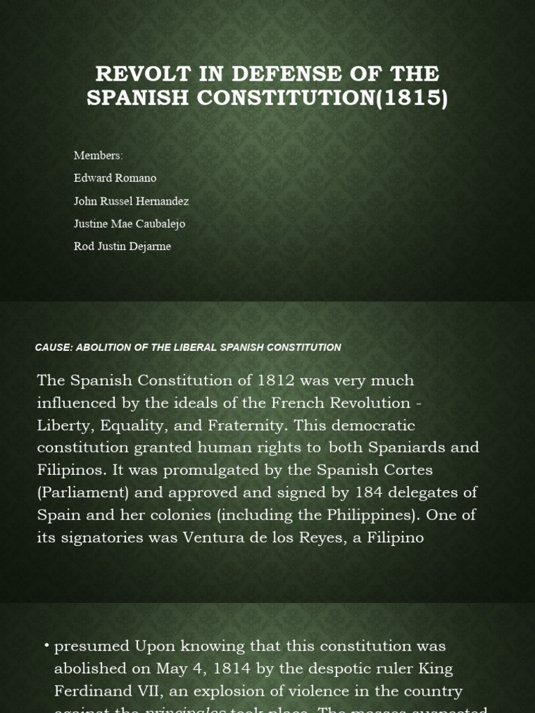 Revolt In Defense Of The Spanish Constitution Pdf