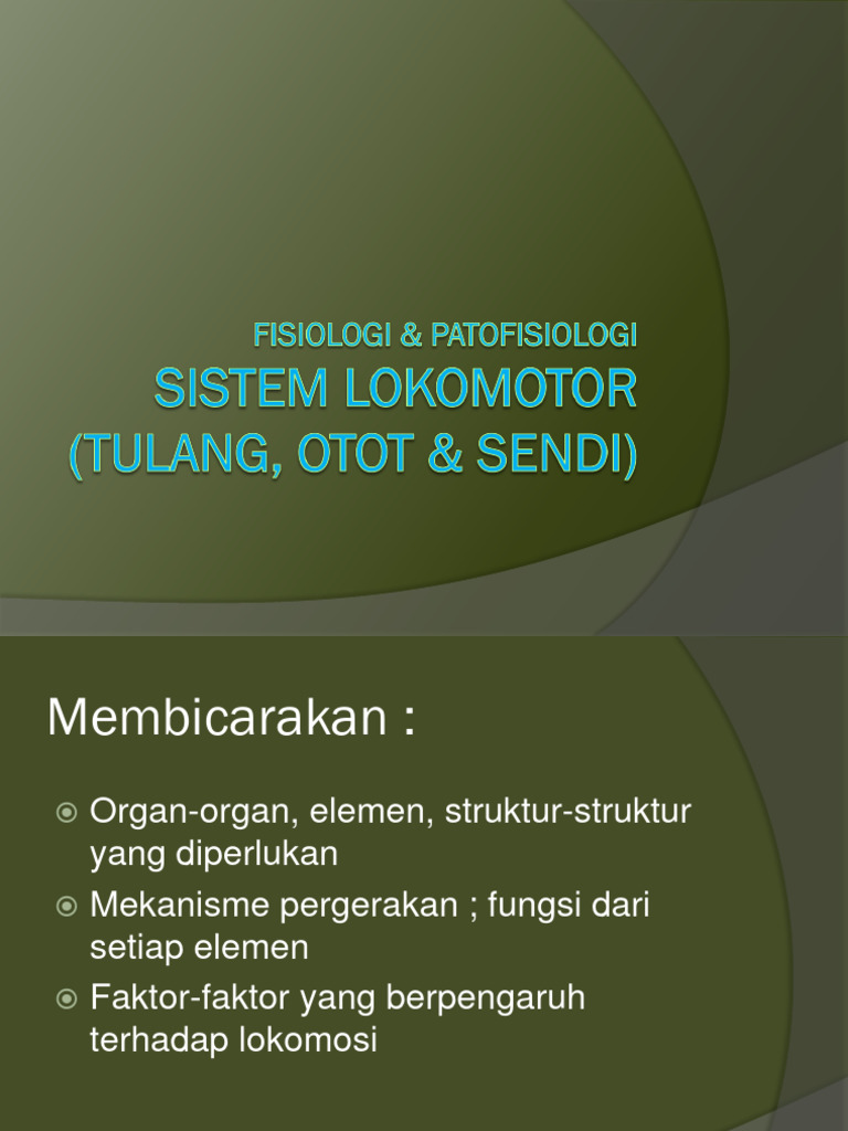 Struktur dan Fungsi Sistem Lokomotor | PDF