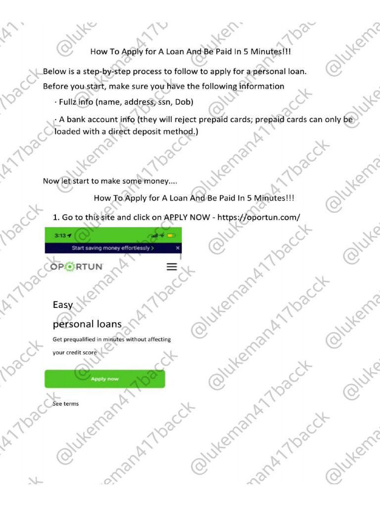 Personal Loan in 5min | PDF