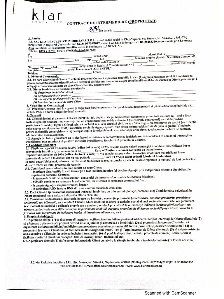 CTR Prop Contract | PDF