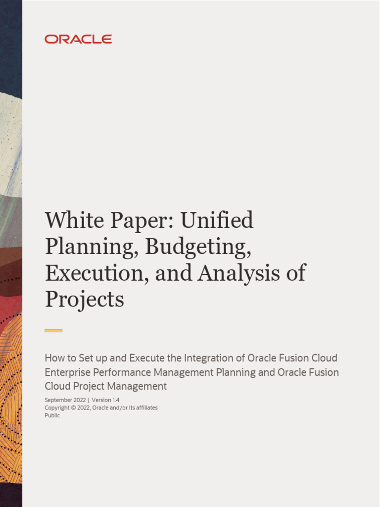 Unified Planning Budgeting Execution and Analysis of Projects v1.4 ...