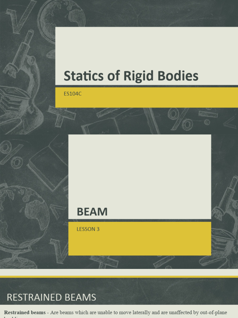 Statics of Rigid Bodies Lesson 3 Beams 2 | PDF | Beam (Structure) | Bending