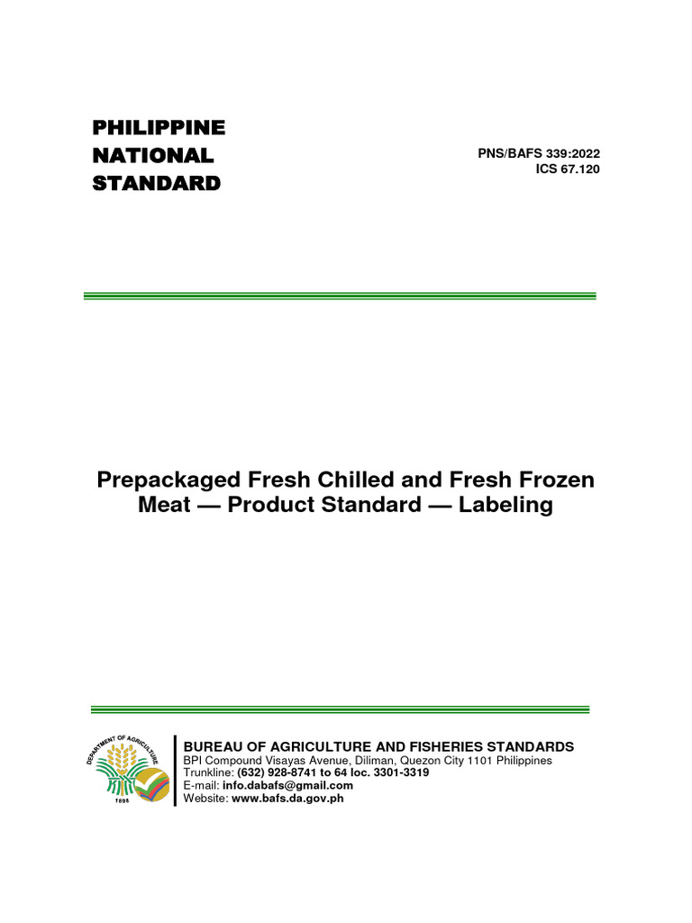 PNS - Bafs 339.2022 - PNS Prepackaged Fresh Chilled and Fresh Frozen ...