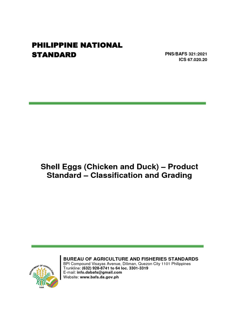 PNS.bafs 321-2021_Shell Eggs (Chicken and Duck) - Product Standard ...