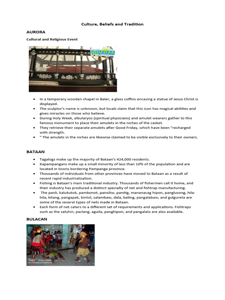 Culture Beliefs And Traditions Pdf