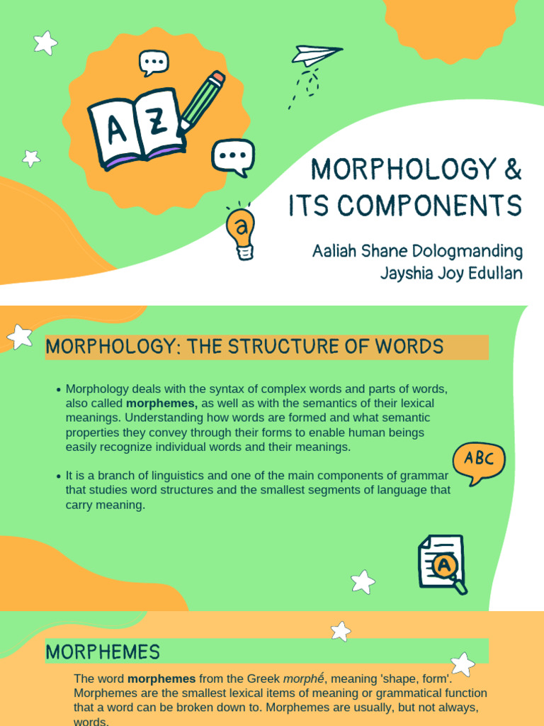 Morphology and Its Components | PDF | Word | Morphology (Linguistics)