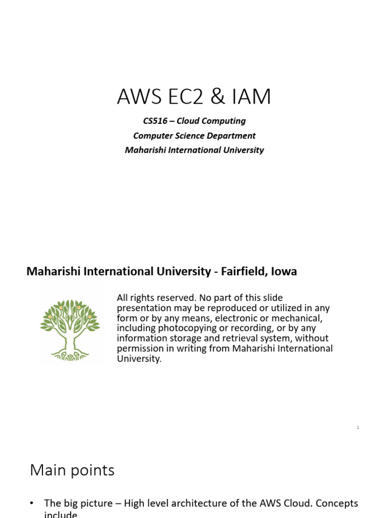 Lesson 2 EC2 and IAM | PDF | Ip Address | Computing