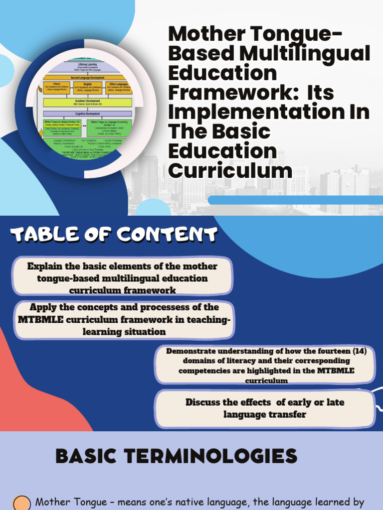 Mother Tongue-Based Multilingual Education | PDF | Multilingualism | Second Language