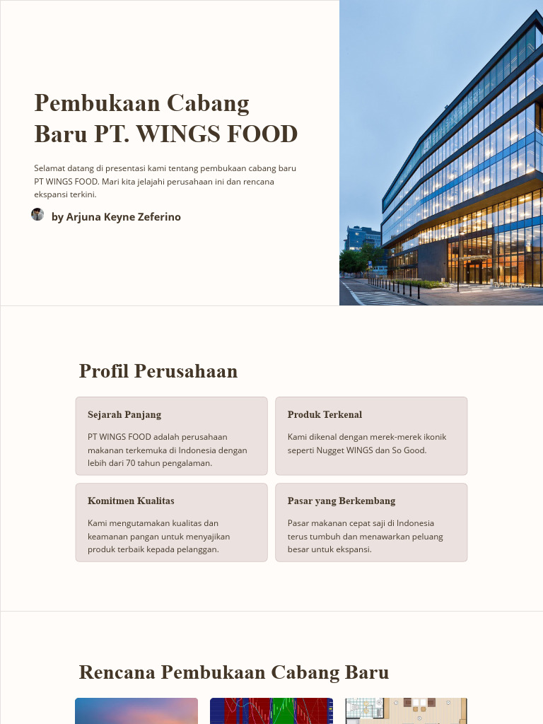 Pembukaan Cabang Baru PT WINGS FOOD | PDF