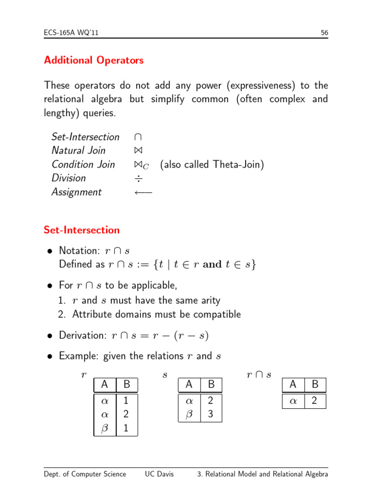 Relational Algbra II | PDF | Applied Mathematics | Abstract Algebra