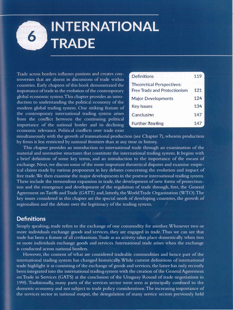 Chapter 6 International Trade | PDF | Free Trade | Protectionism