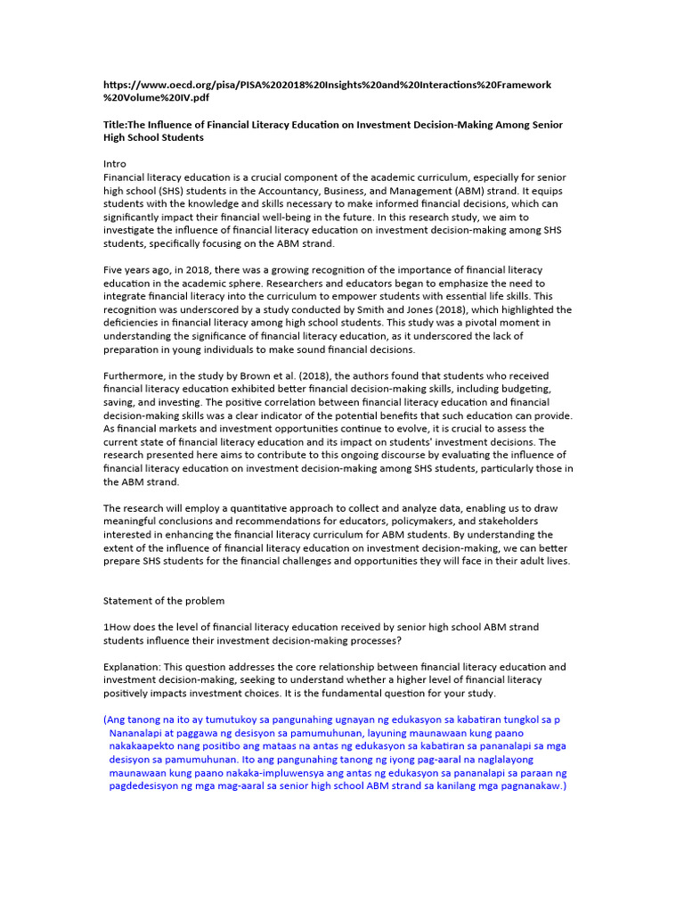 Practical Research Ppt | PDF | Literacy | Financial Literacy