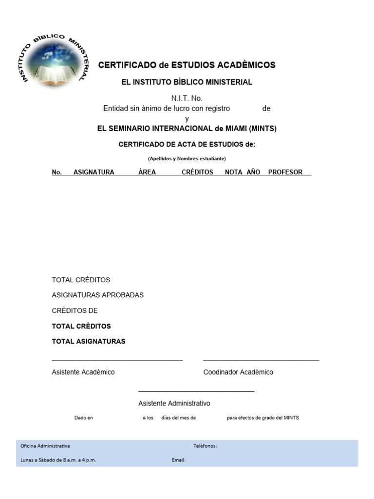 CERTIFICADO de estudios Acadèmicos | PDF