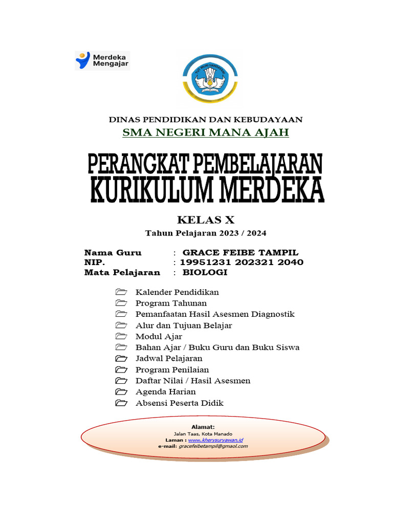 Cover Perangkat Ajar Gabungan Kurikulum Merdeka - Kherysuryawan - Id | PDF | Kesehatan Holistik