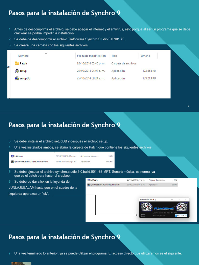 Guía de instalación de Synchro 9 | PDF
