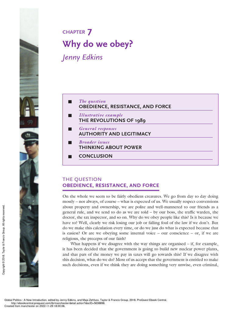 Global Politics A New Introduction - (7 Why Do We Obey) | PDF | East Germany