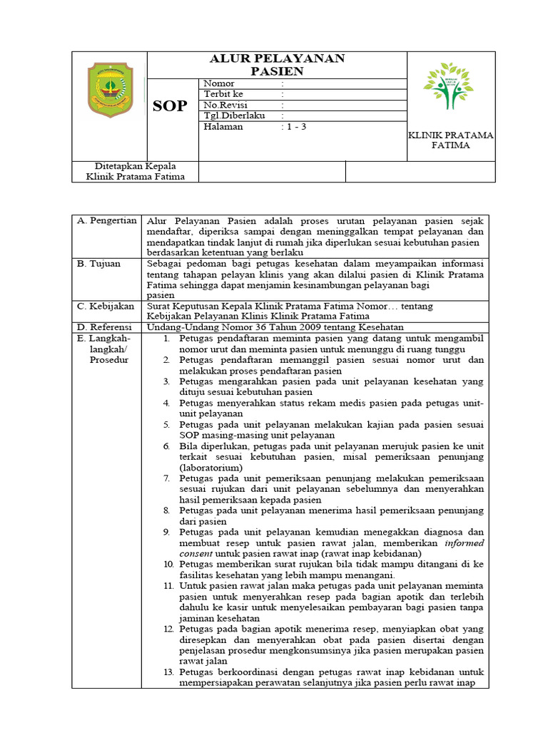 Sop Alur Pendaftaran | PDF