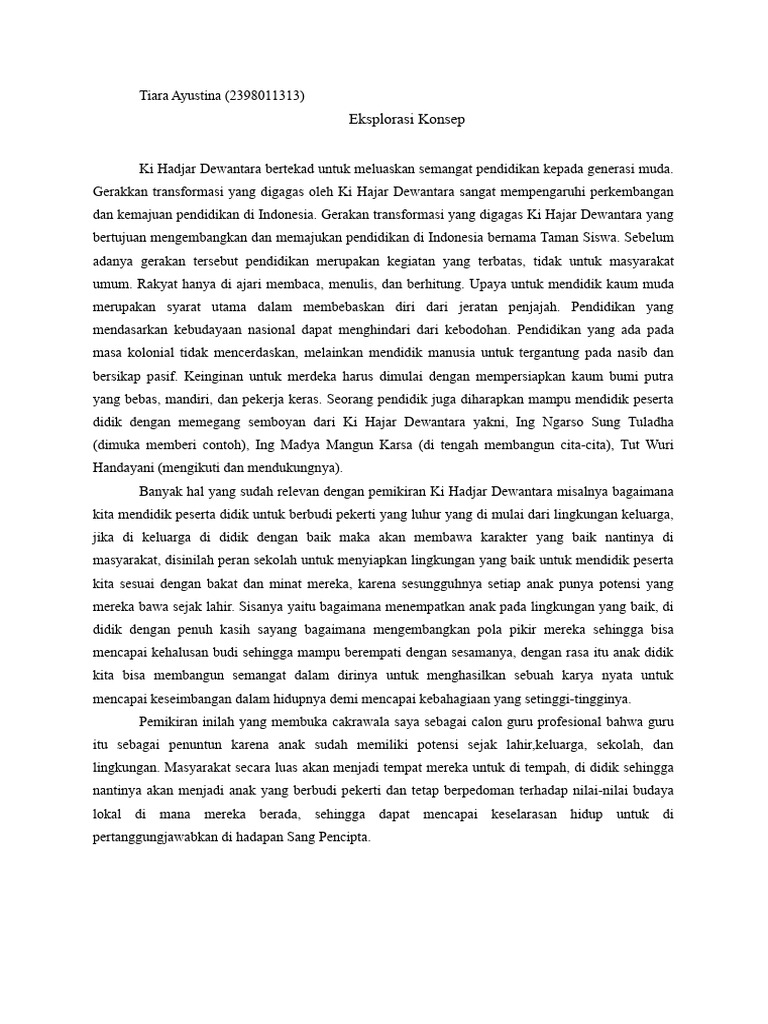 Eksplorasi Konsep Filsof - Tiara Ayustina | PDF