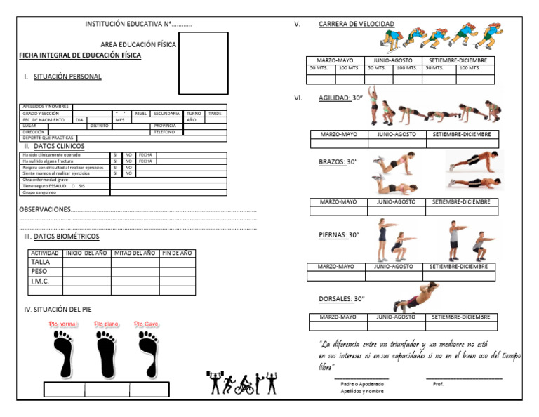 FICHA INTEGRAL , DATOS ANTROPOMETRICOS | PDF | Medicina CLINICA | Especialidades Medicas