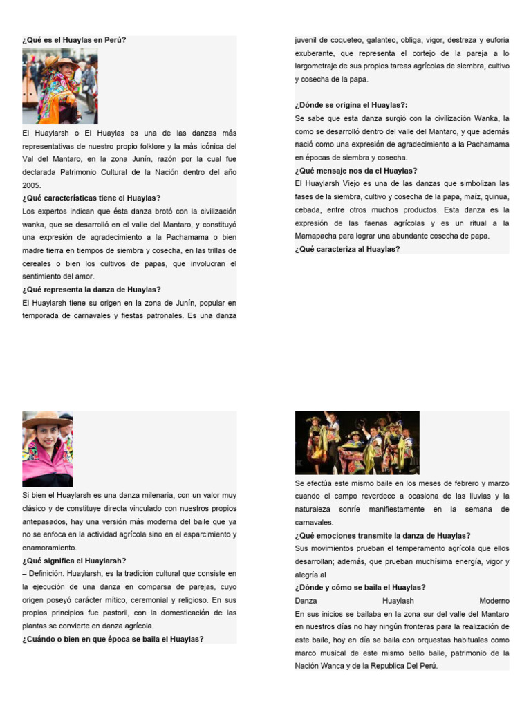 Significado y origen del Huaylas | PDF | Bailes | Carnaval
