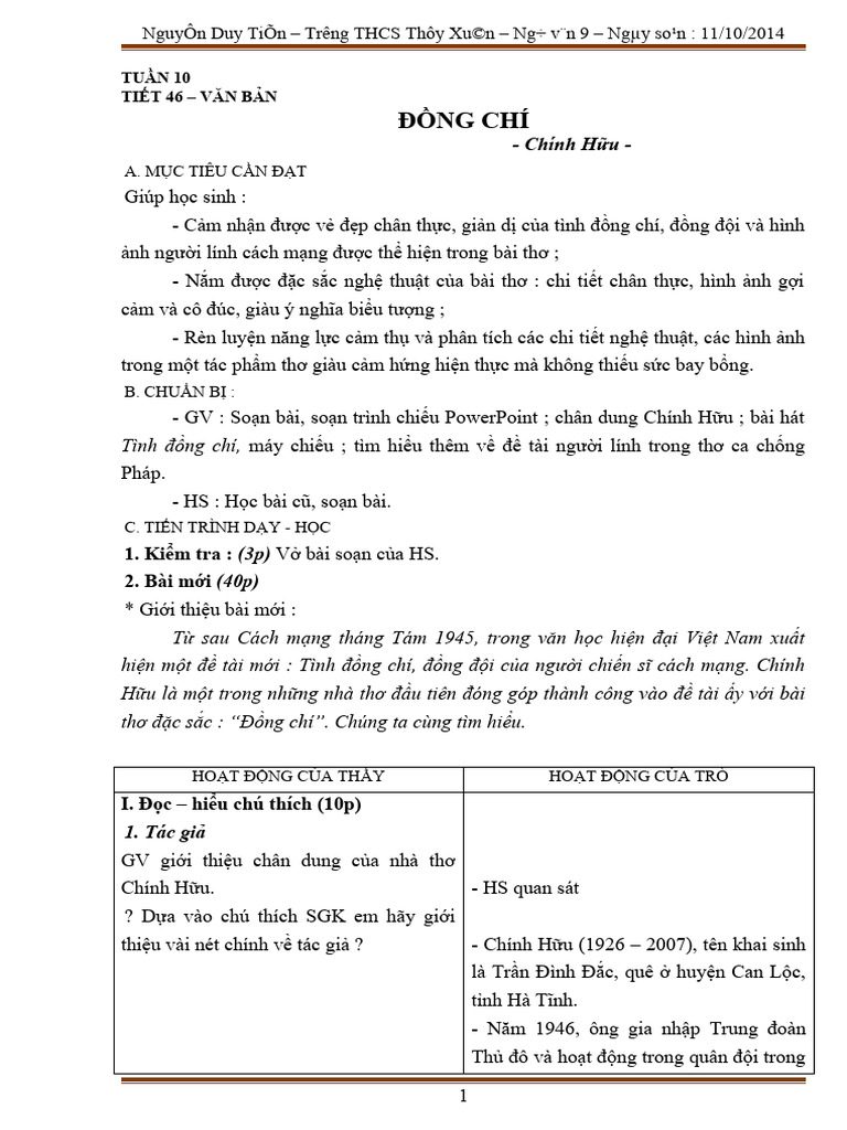 Bai 10 Dong Chi | PDF