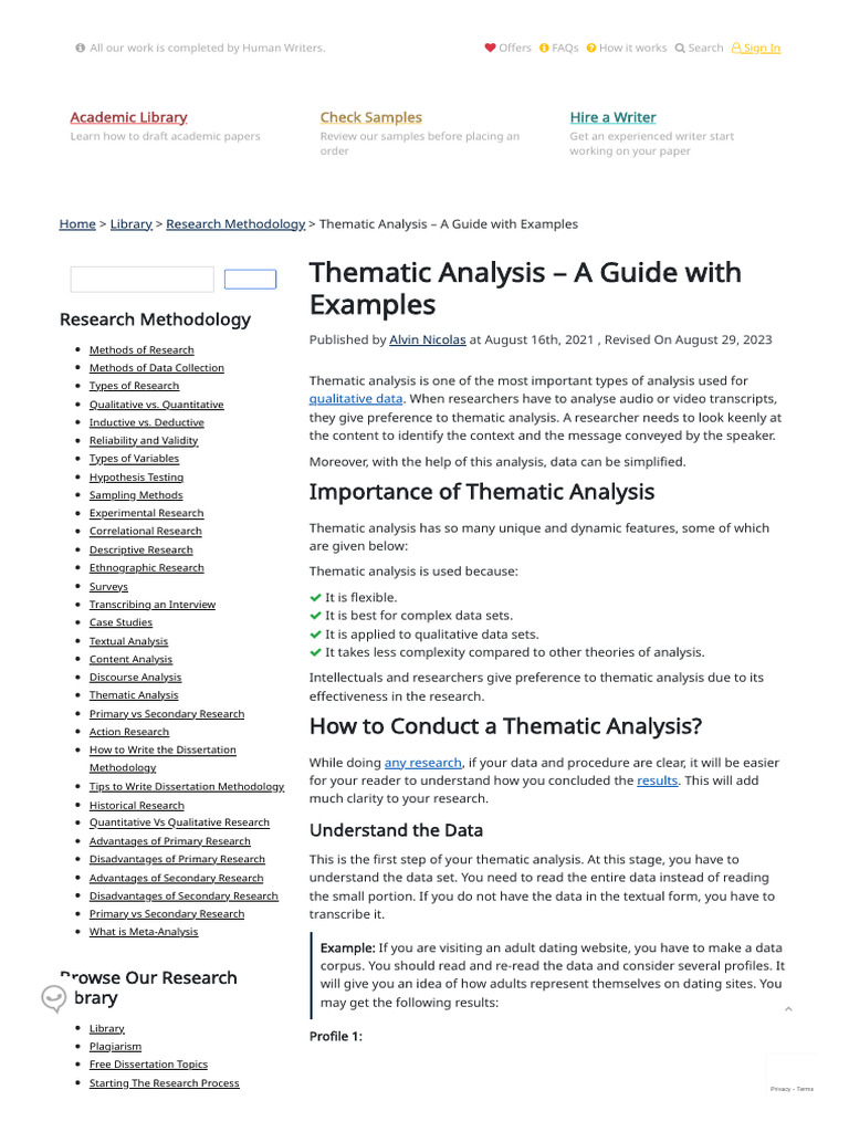 Thematic Analysis: A Comprehensive Guide | PDF | Analysis | Qualitative ...
