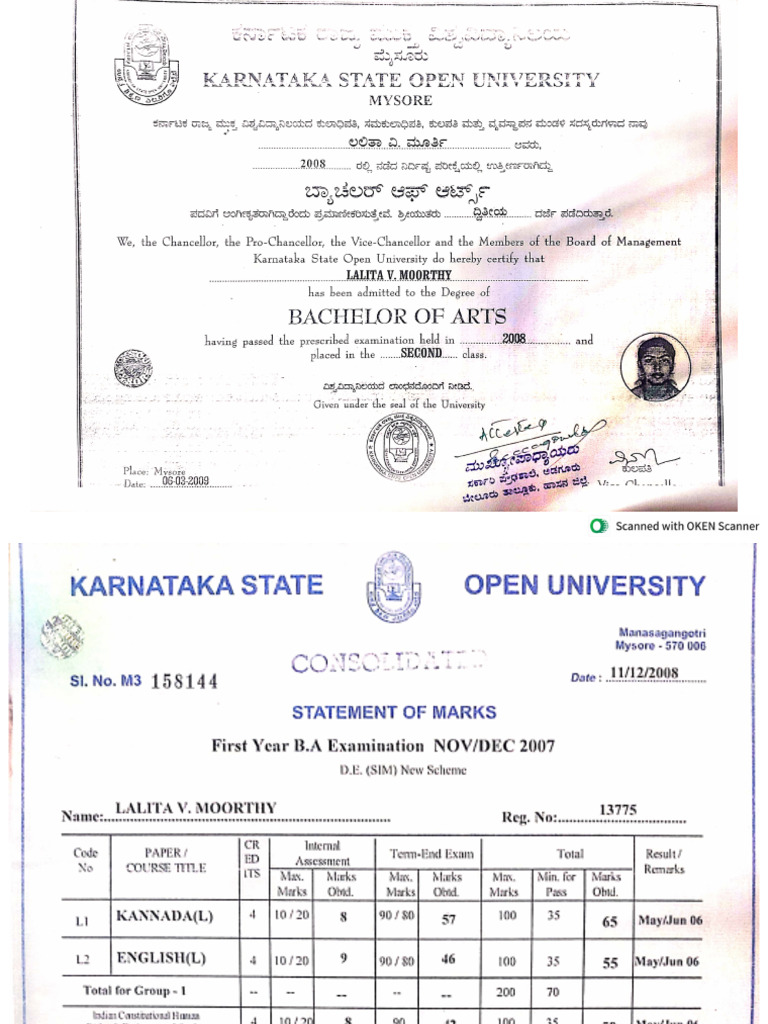 Degree Certificates | PDF