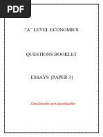 A Level Economics Data Response Zimsec | PDF