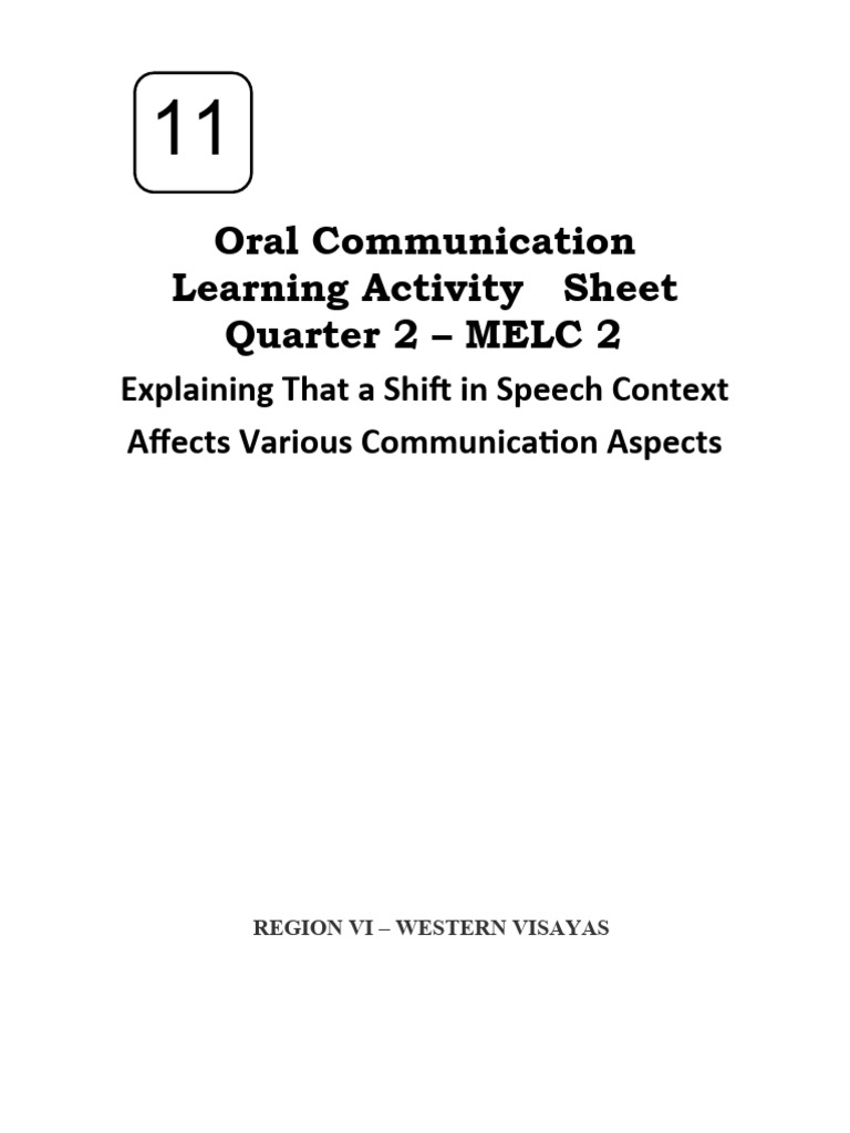 OC LAS Q2 Wk2 MELC2 | PDF | Communication | Interpersonal Communication