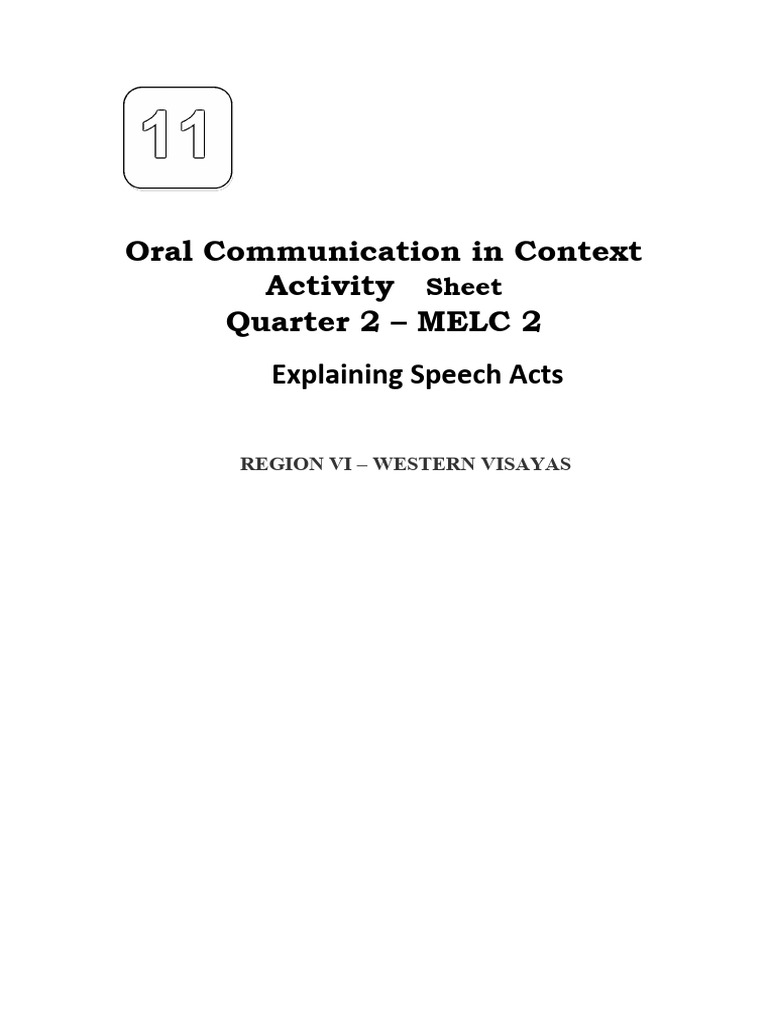OC LAS Q2 Wk4 MELC2 | PDF | Human Communication | Communication