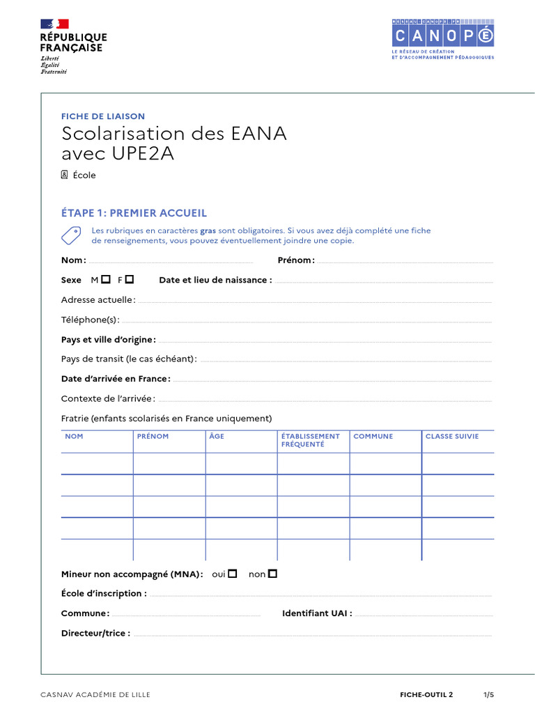Scolarisation des EANA en UPE2A | PDF | Langue française | Écoles