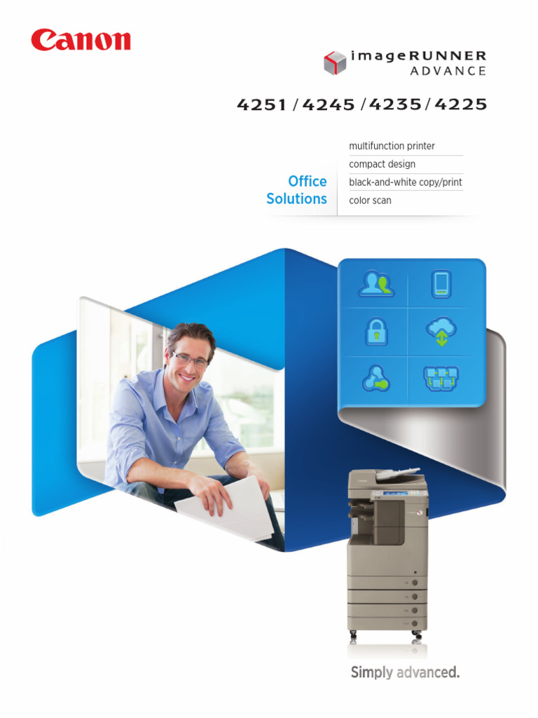 Canon Imagerunner Advance 4251 Brochure | PDF | Computer Network ...
