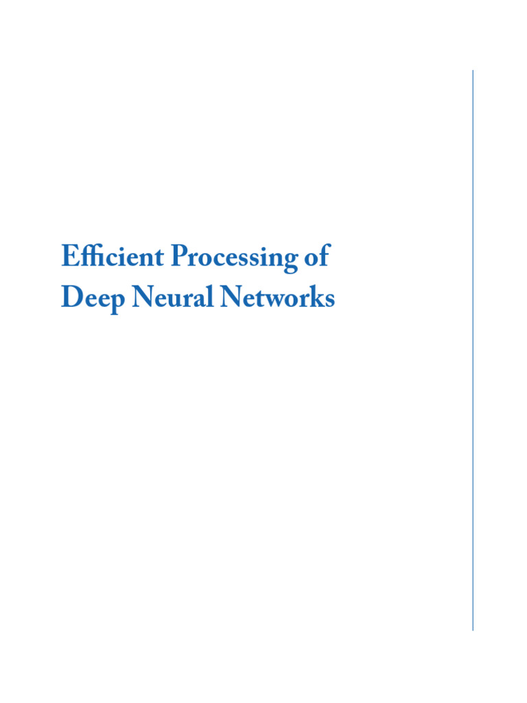 Efficient Processing of Deep Neural Networks | PDF | Deep Learning | Artificial Intelligence