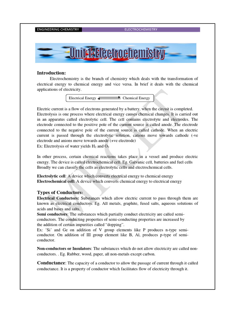Unit 2 Electrochemistry and Corrosion | Download Free PDF ...