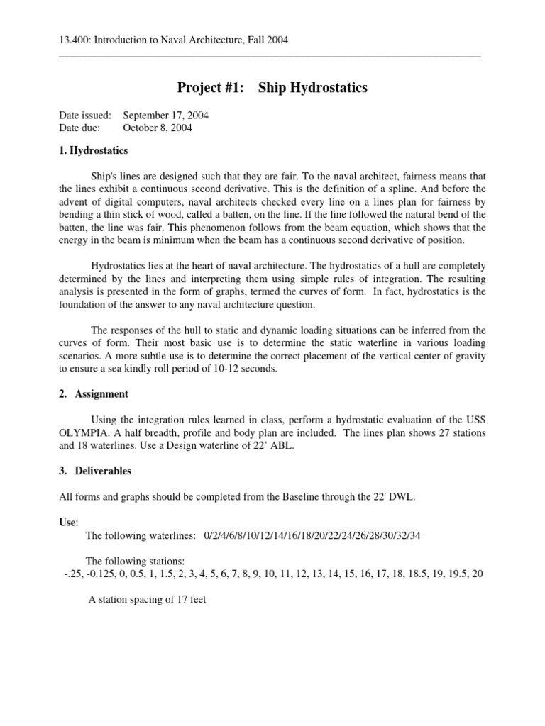 Project1 2004 | PDF | Naval Architecture | Ships