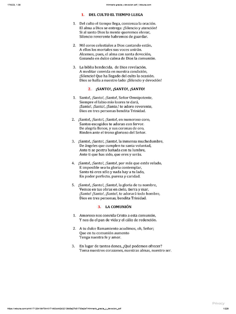 Himnario Gracia y Devocion PDF | PDF