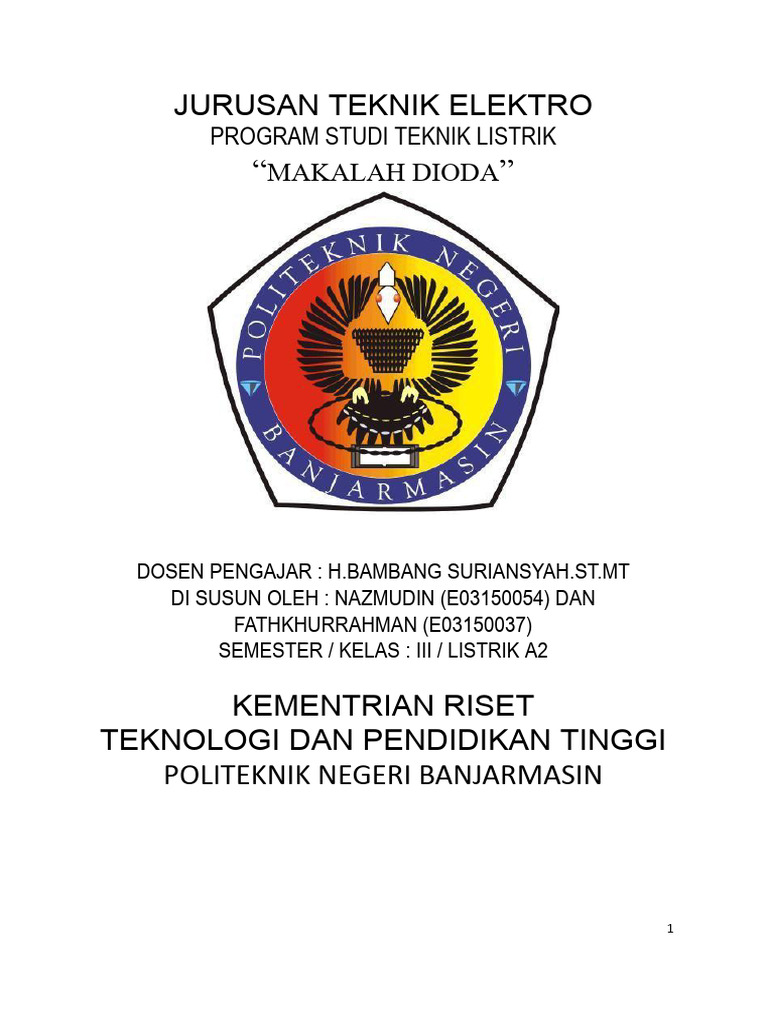 Makalah Dioda: Pengertian dan Fungsi | PDF | Metode & Bahan Ajar ...